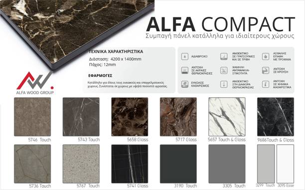 ALFA WOOD GROUP: Nέα Collection ALFA COMPACT - ΣΘΕΒ